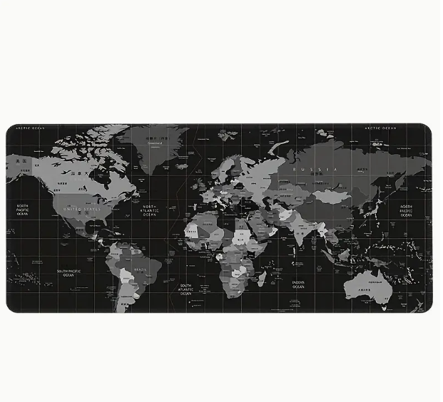 Amazing LED RGB Gaming Mouse Pad Rubber Keyboard 800mm World Map ...