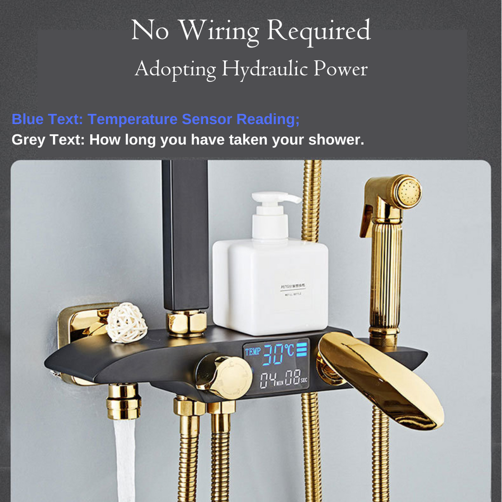 Premium Smart Sensor Bath Shower Set with LED Thermo Display – Gadget ...