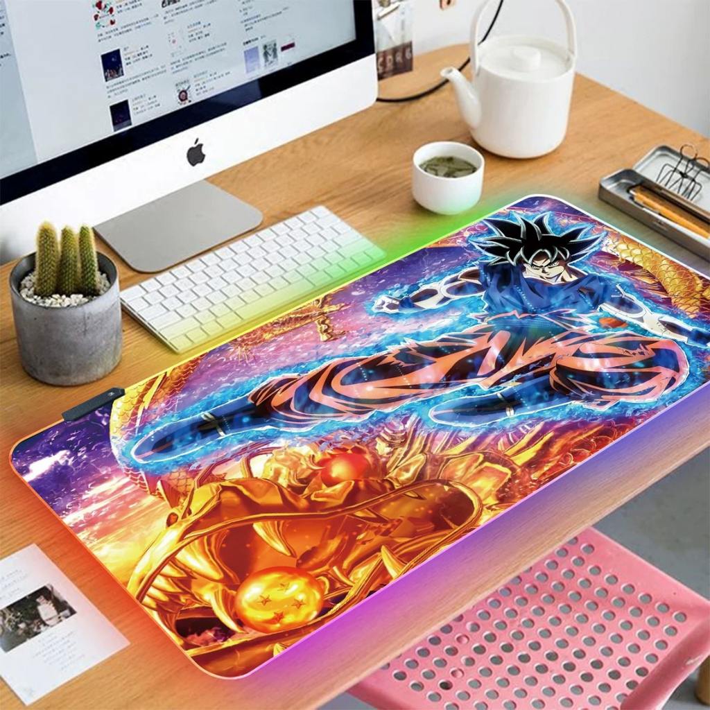 Premium LED RGB Gaming Pad Rubber Keyboard Pad 800mm Goku Wukong ...