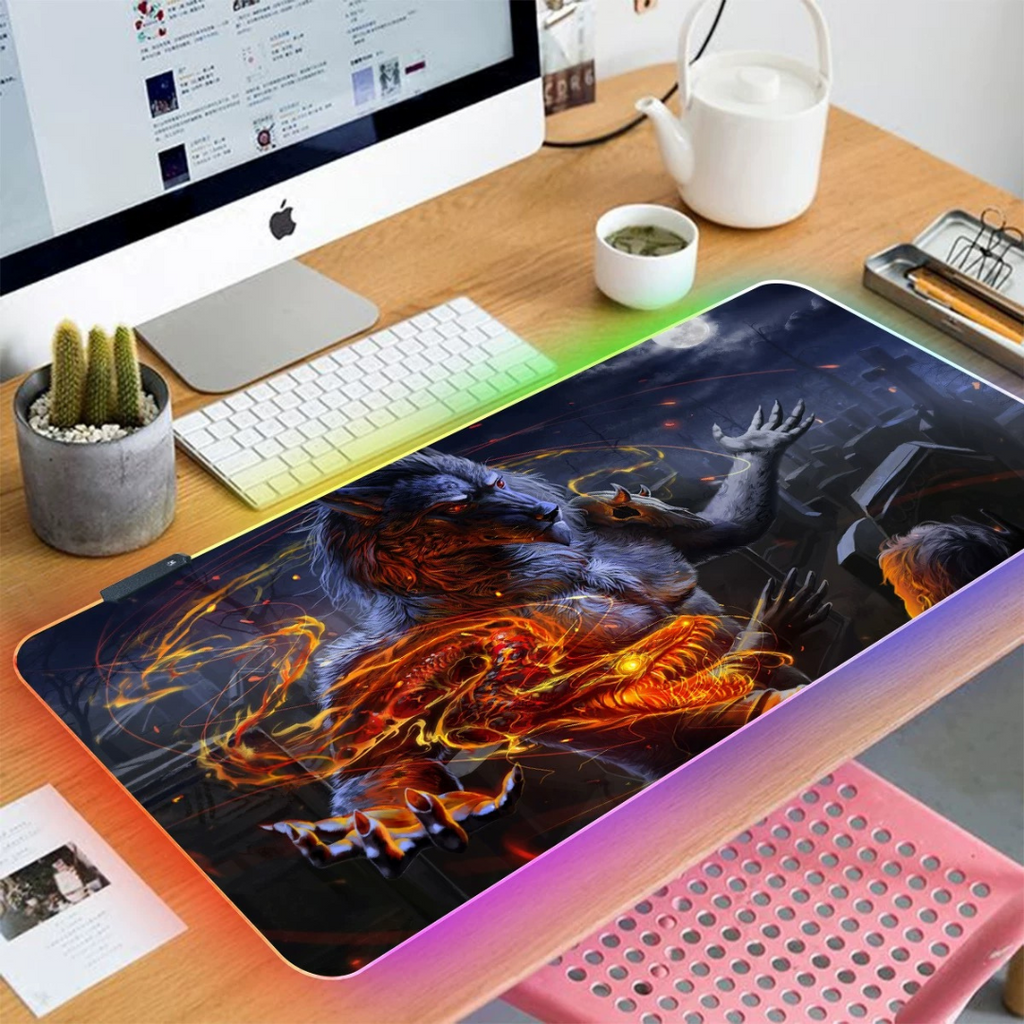 Vibrant Werewolf RGB Gaming Pad Rubber Keyboard 800mm – Gadget arcade