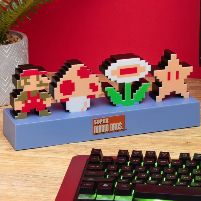 Super Mario Bros Icons Light: Retro Music Companion Birthday Present ...