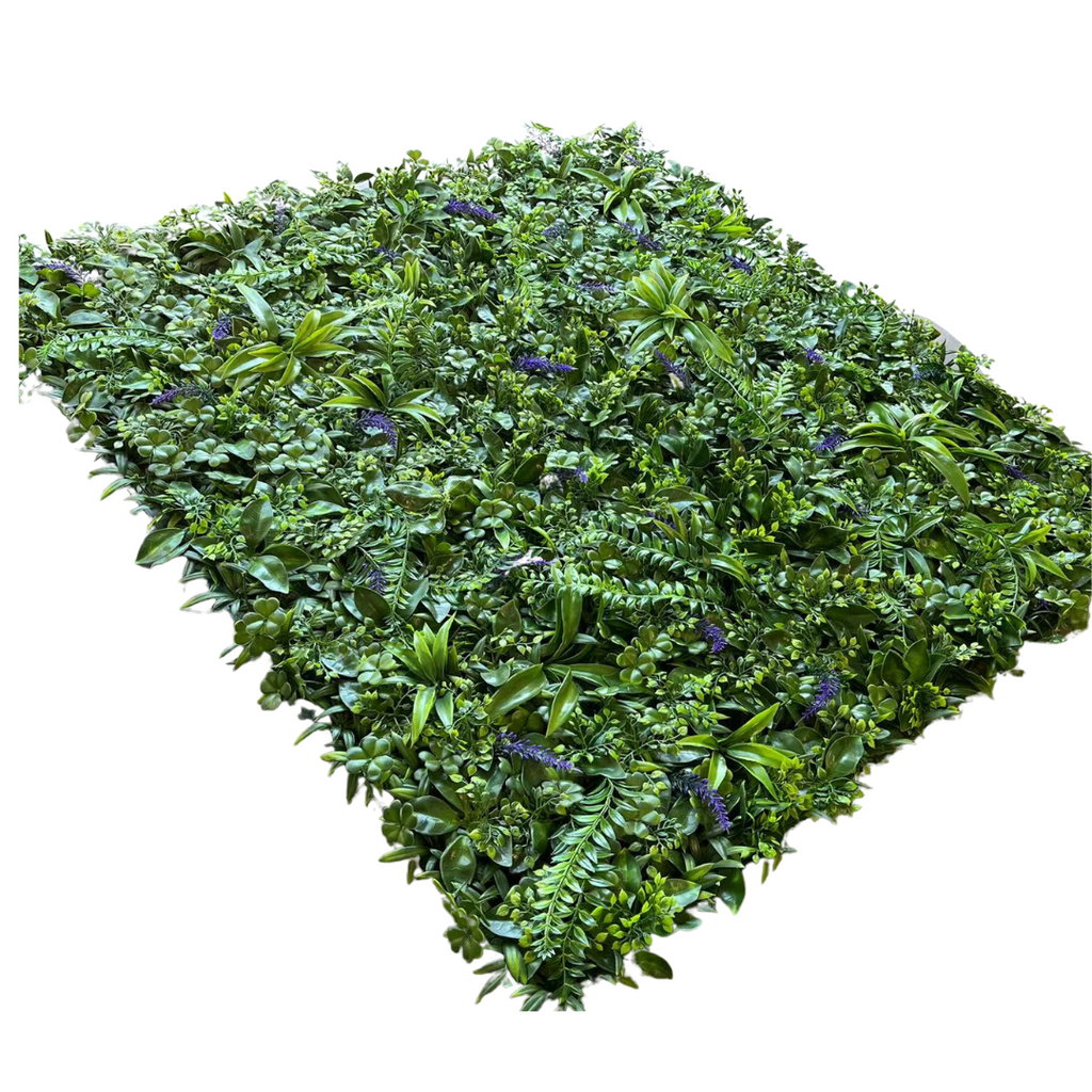 Susliving Fake Grass Mixed Fortune Leaves Vertical Garden Wall Panel ...
